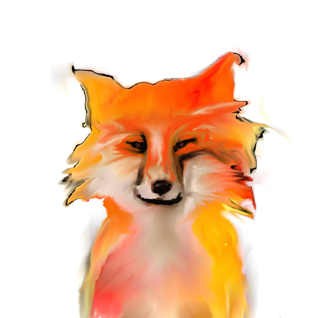 Red Fox Art Print, Endangered Species Art, Canvas Fox Print, Animal ...