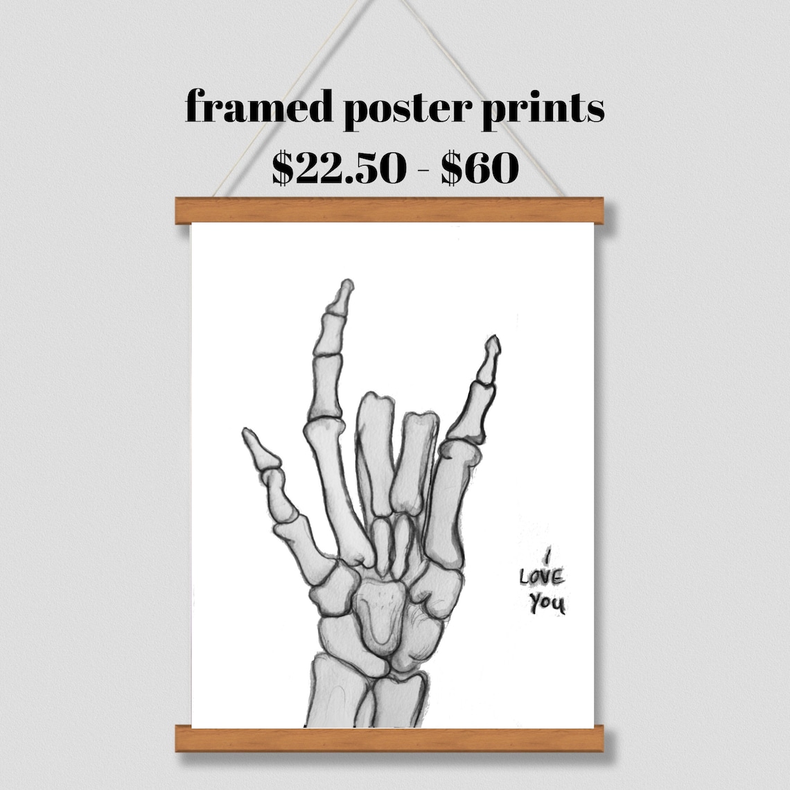 American Sign Language Art, ASL Canvas Wall Art, I Love You Poster ...