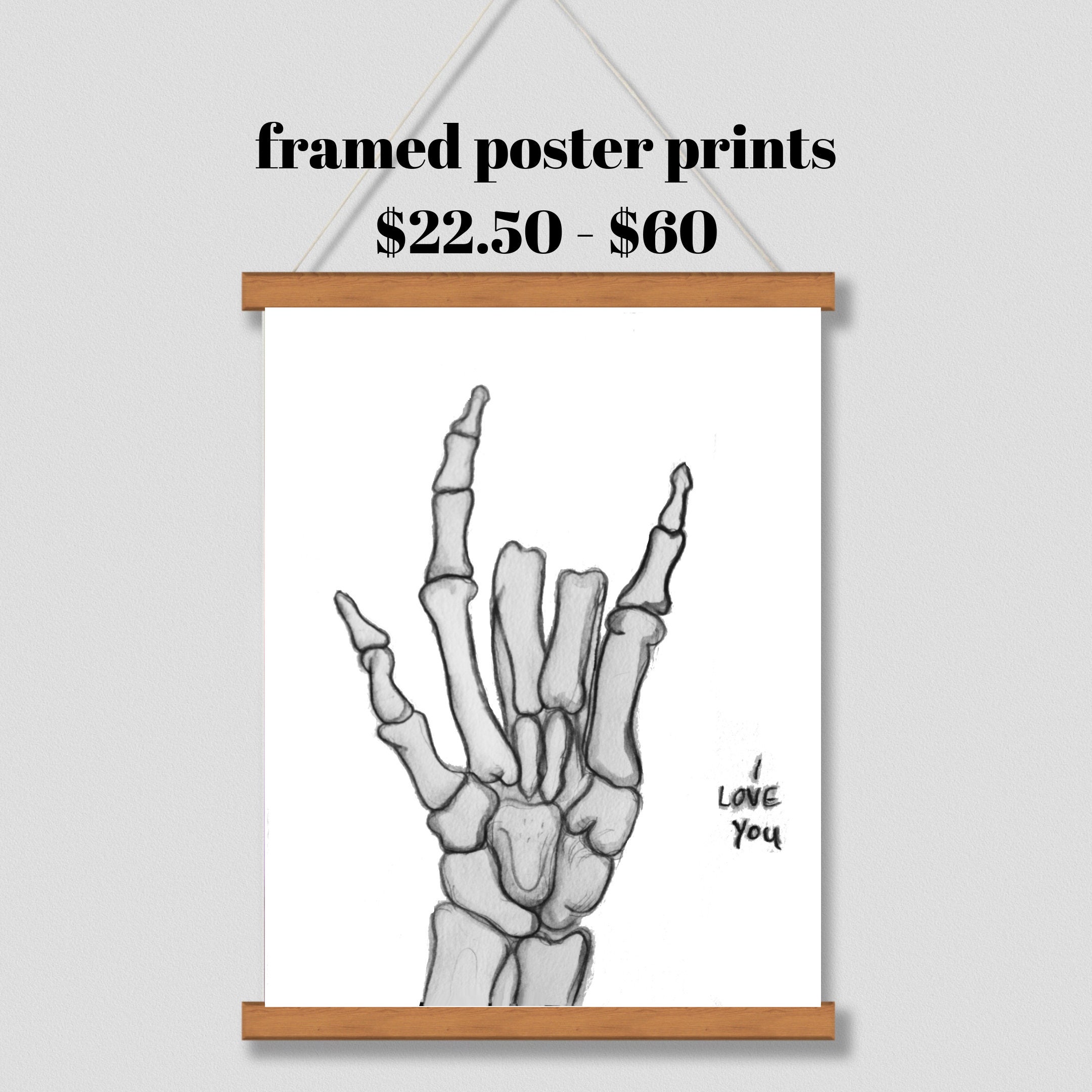 American Sign Language Art, ASL Canvas Wall Art, I Love You Poster ...