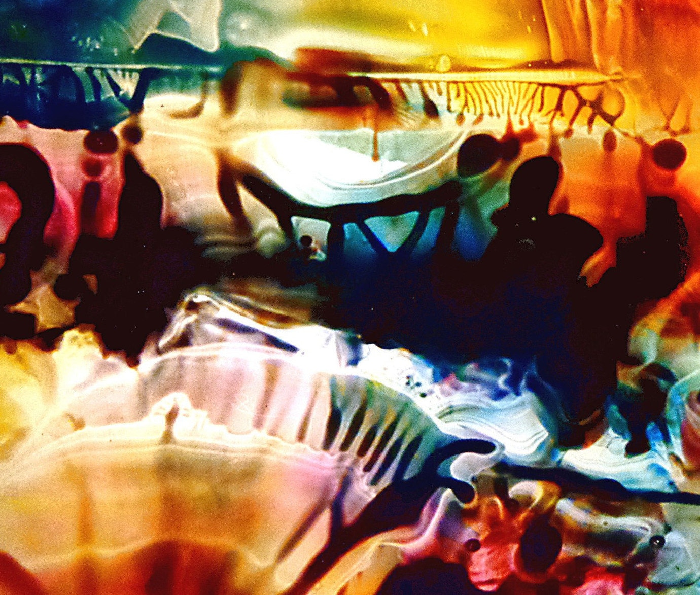 Abstract Art Print, Psychedelic Painting Print, Bright Wall Art ...