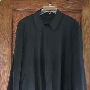 Vintage Overcoat 1960s Raincoat Mens Outerwear Navy Crownwear Coat Long ...
