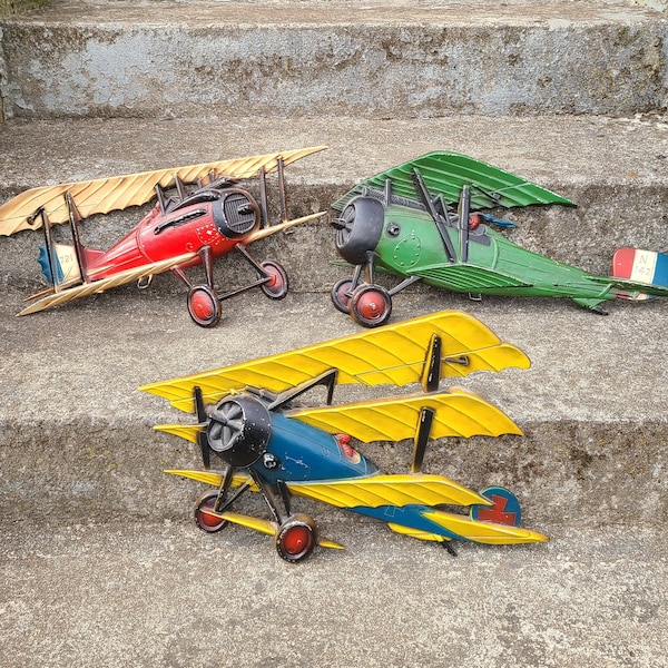 Biplane Metal Decor - Etsy
