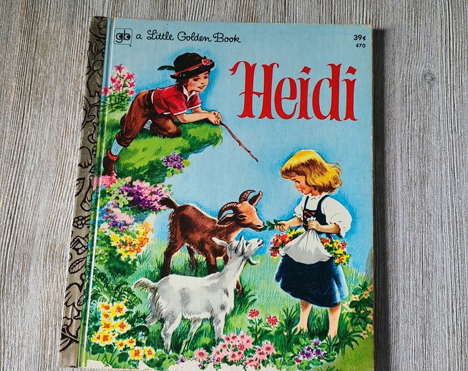 Vintage Golden Heidi 1970s Little Golden Book Heidi Storybook A Little ...