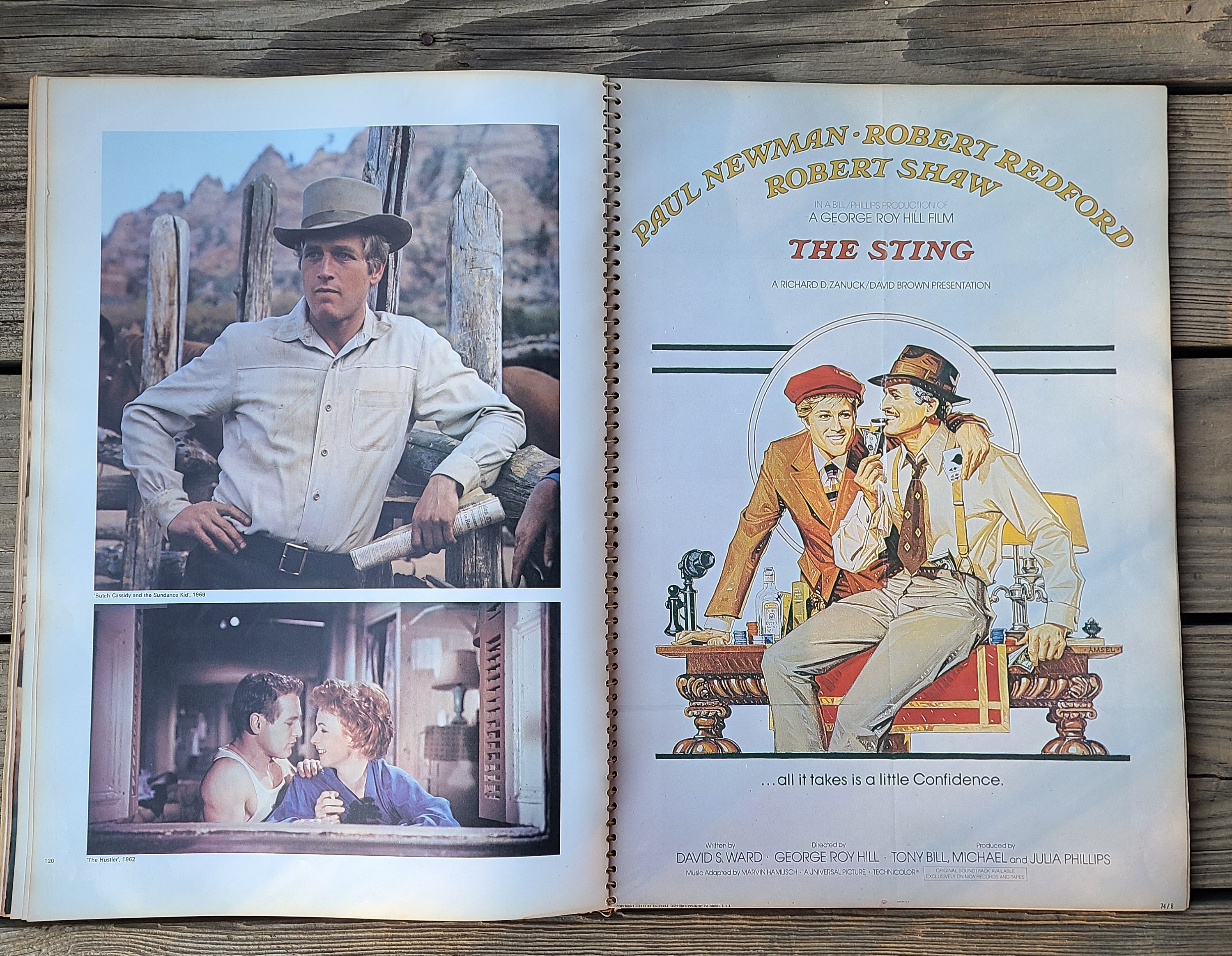 Vintage Book of 50 Hollywood Super Stars 1970's Spiral Bound Movie Star ...