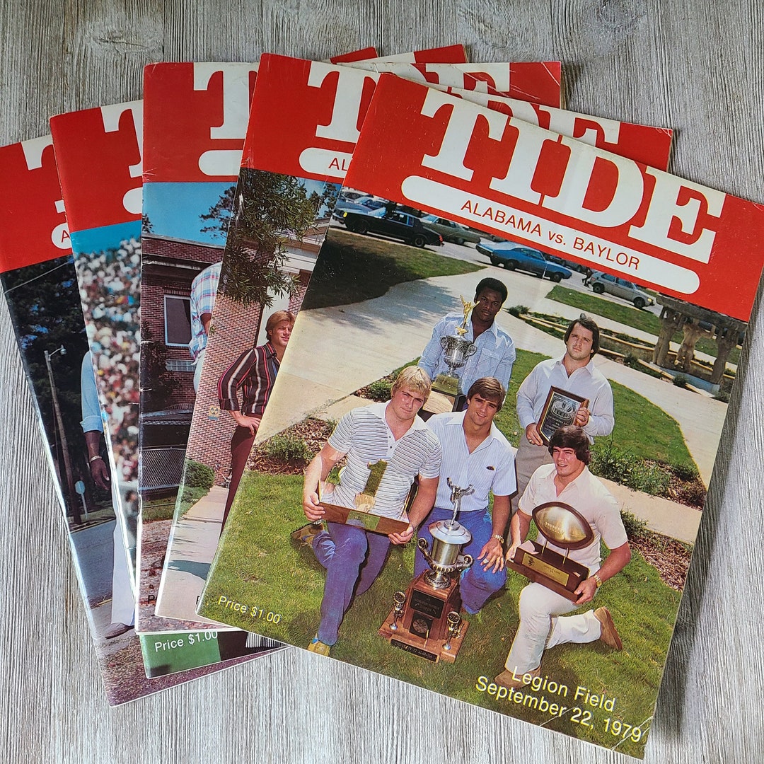 Vintage Bama Football Programs 1970s Alabama College Football Game ...