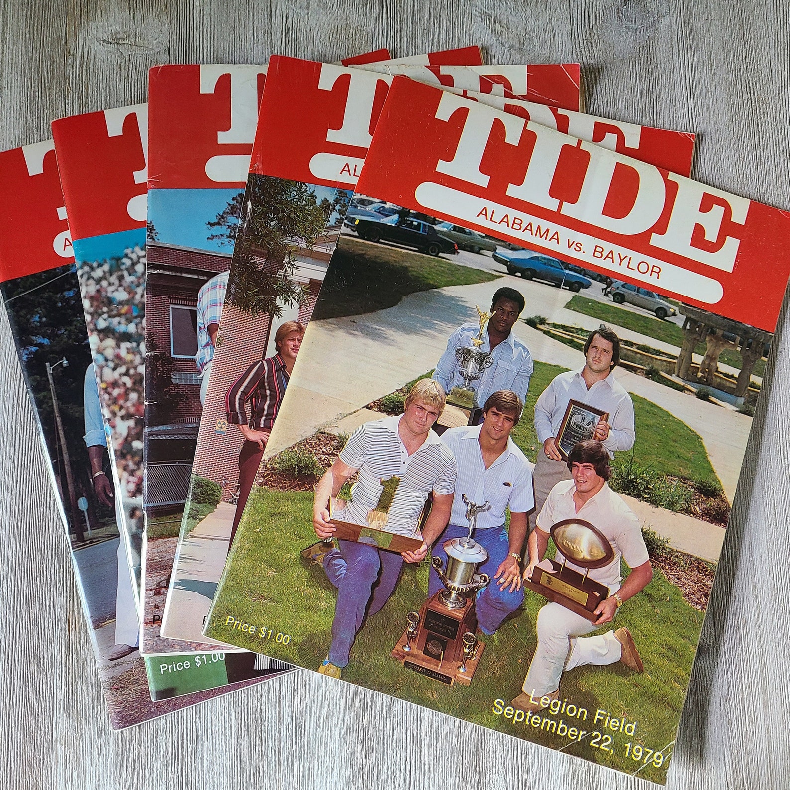 Vintage Bama Football Programs 1970s Alabama College Football Game ...