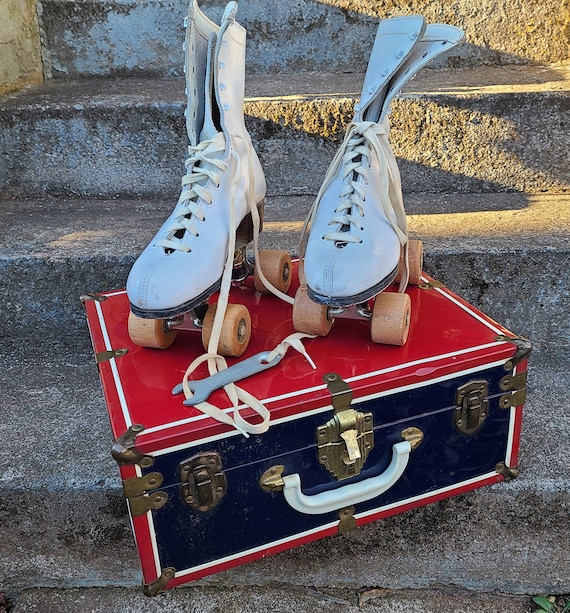 Vintage Roller Skates With Case 1950s Roller Skates W Gem