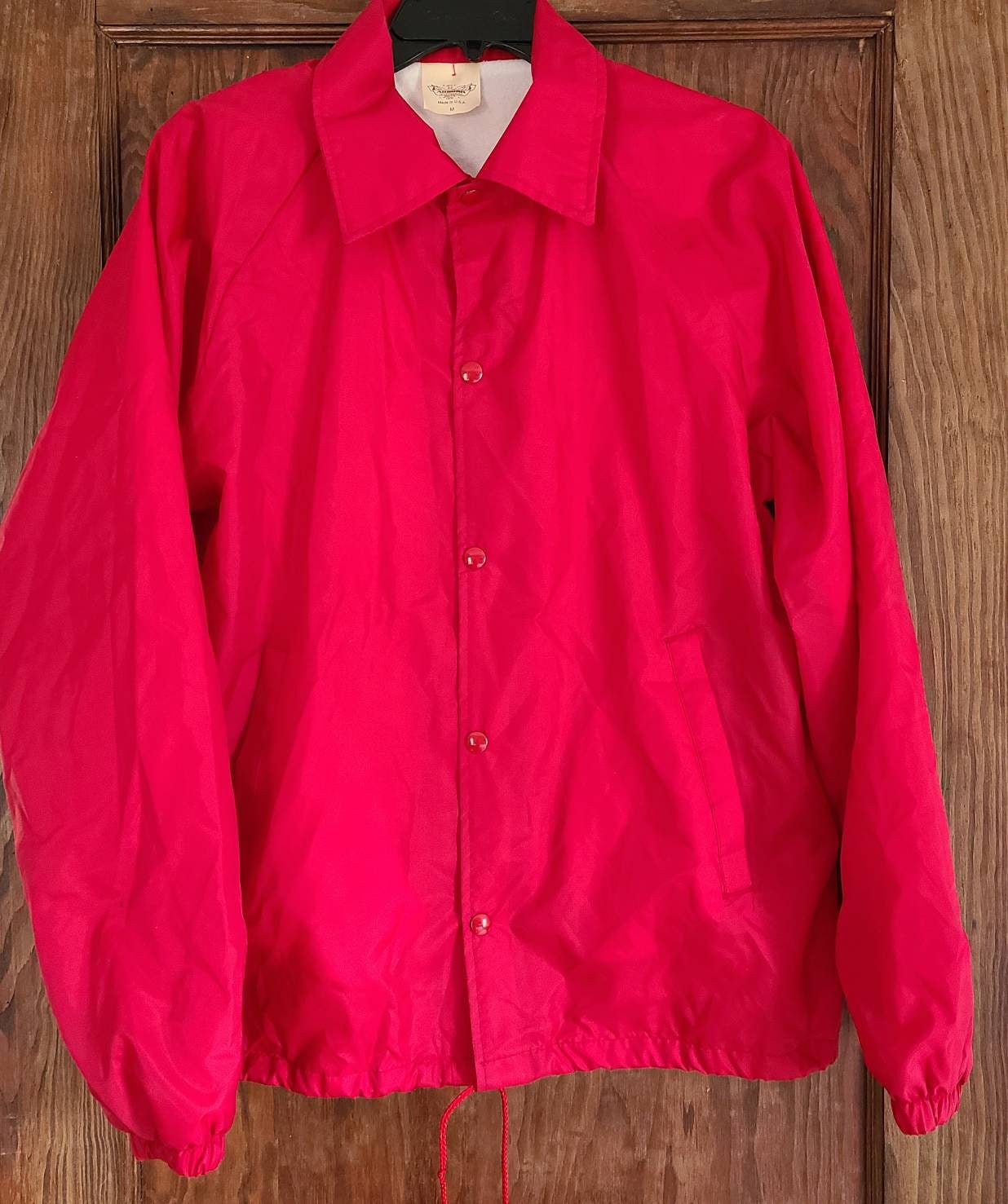 1980's Red Windbreaker Vintage Cheerleader Jacket Retro Cheerleader ...