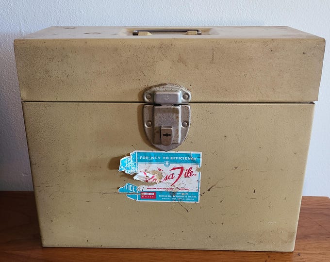 Vintage Metal File Box 1960's Versa File Box With Lock Metal Document ...