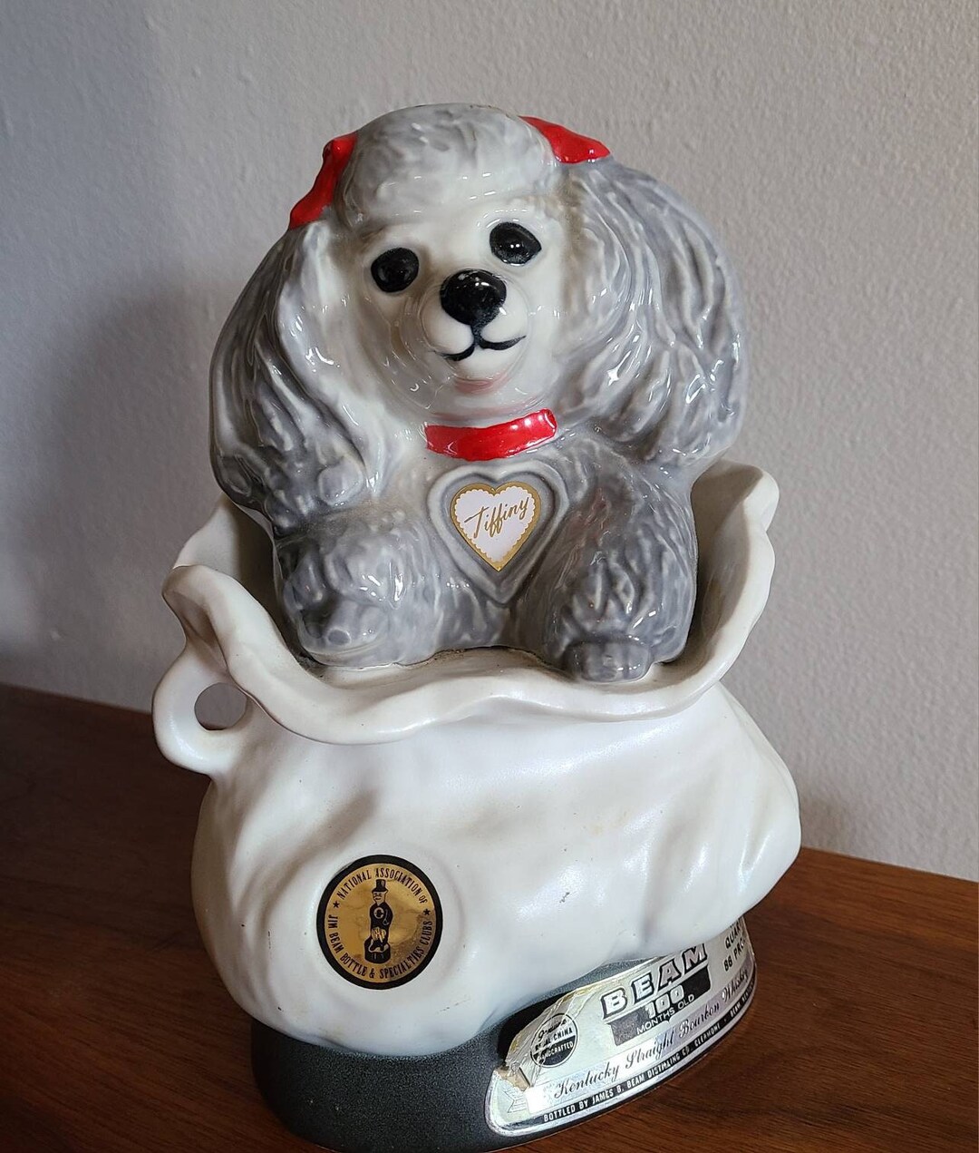 1970's Poodle Decanter Vintage Jim Beam Whiskey Decanter 1970's Barware ...