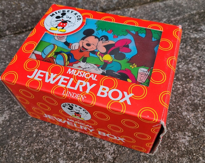 Vintage Mickey Mouse Jewelry Box 1990s Mickey and Minnie Mouse Linden ...