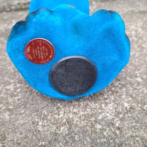 Vintage Flocked Blue Dog Bank 1950's Carnival Prize Coin Bank Fuzzy Dog ...