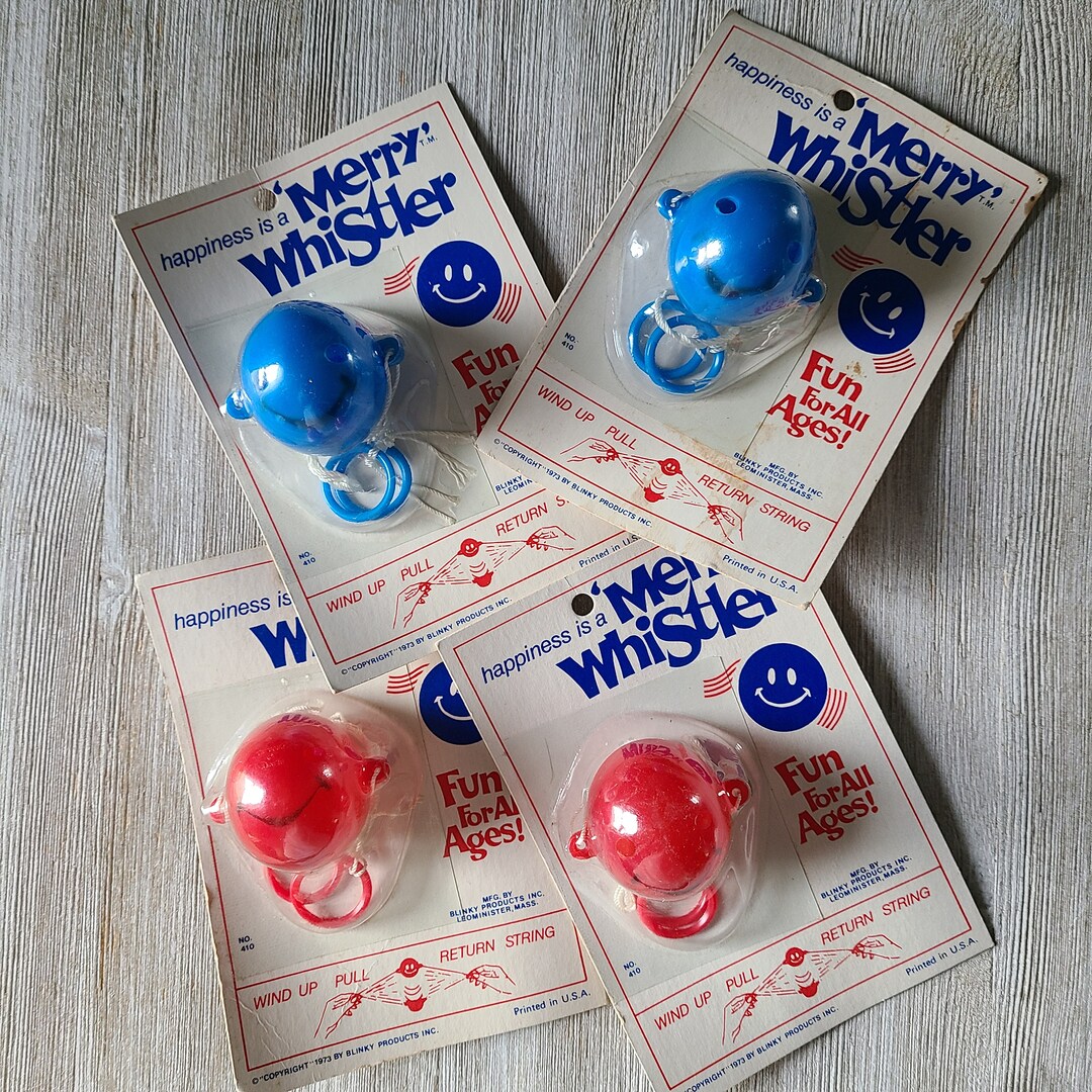 Vintage NOS Merry Whistler Toy Set of 2 Merry Whistler 1970's Blinky ...