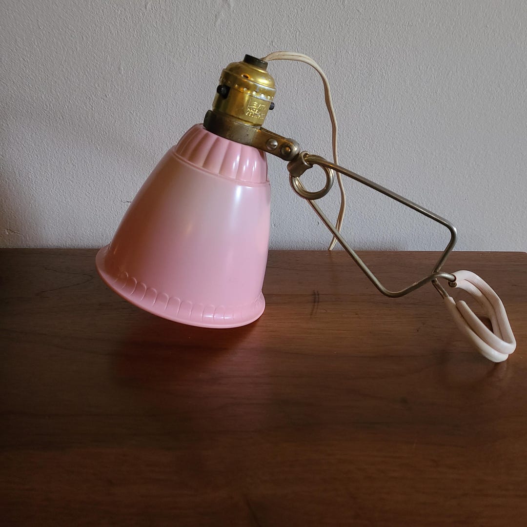 Vintage Reading Light 60s Headboard Reading Lamp Pink Reading Lamp 60s ...