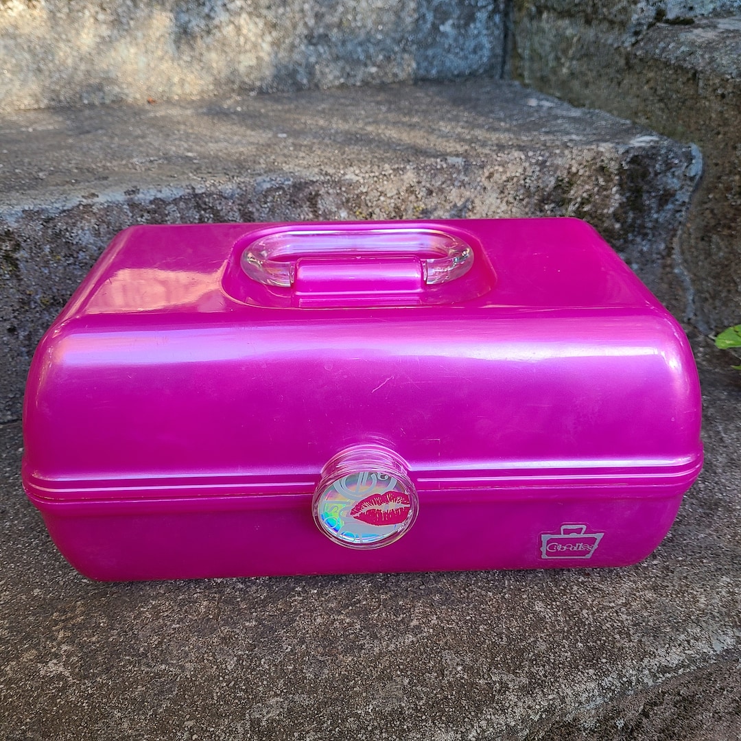 Vintage Pink Caboodles Box 1990s Pink Plastic Storage Box Caboodles ...