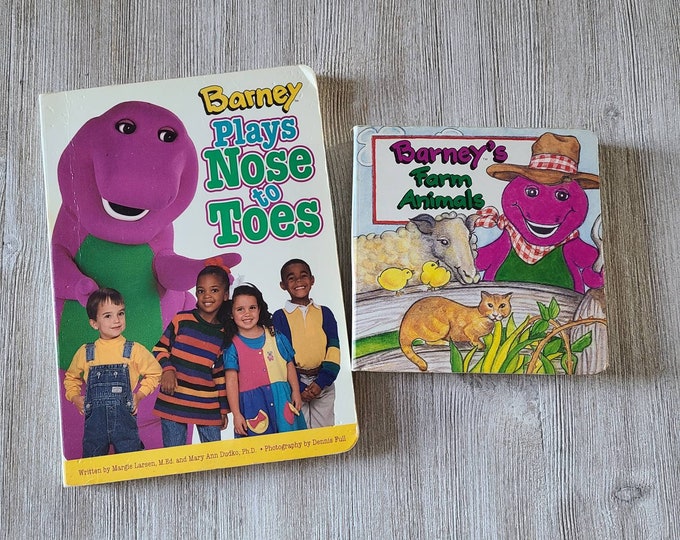 Vintage Barney Book Barney's Farm Animal Board Book 1990's Barney's ...