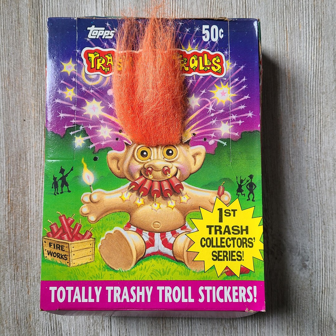Vintage Trash Can Trolls Box of Collectible Packs of Stickers 1990s ...