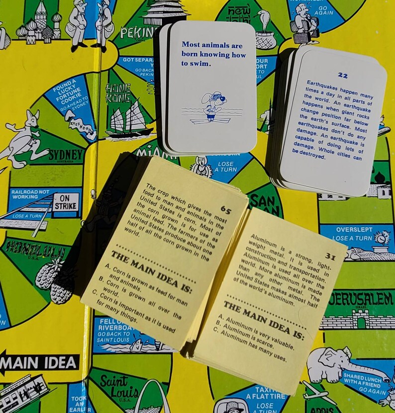 1970's Around the World Board Game Vintage Learning Well Game Getting ...