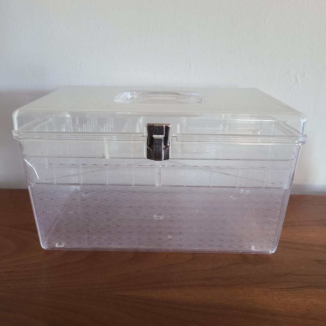 Vintage Wil-hold Sewing Box 1960s Clear Sewing Storage Box 1970s ...