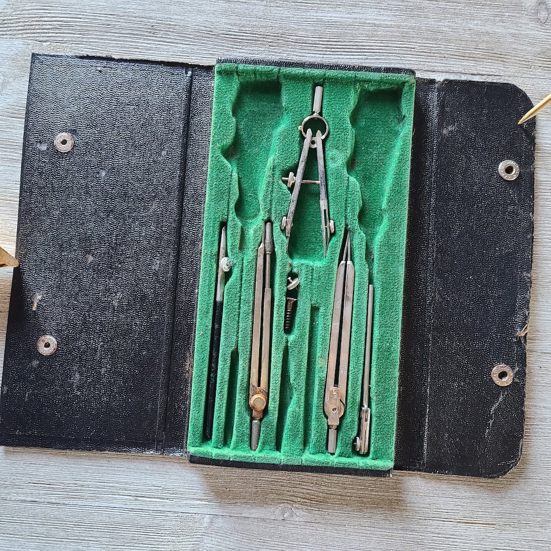 Vintage Drafting Set 1940s Drafting Tools Antique Architects Tools Old ...