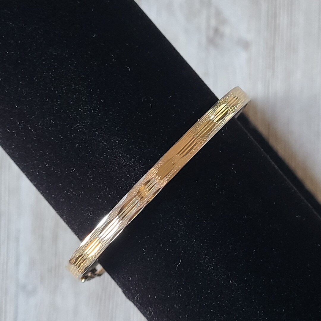 Vintage Pastelli Gold Tone Bangle Braclet 1970's Etched Bangle 70s ...
