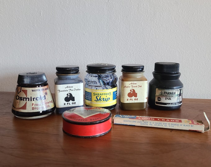 Vintage Ink Bottles Fountain Pen Ink Bottles Artone Fount Ink Bottles ...