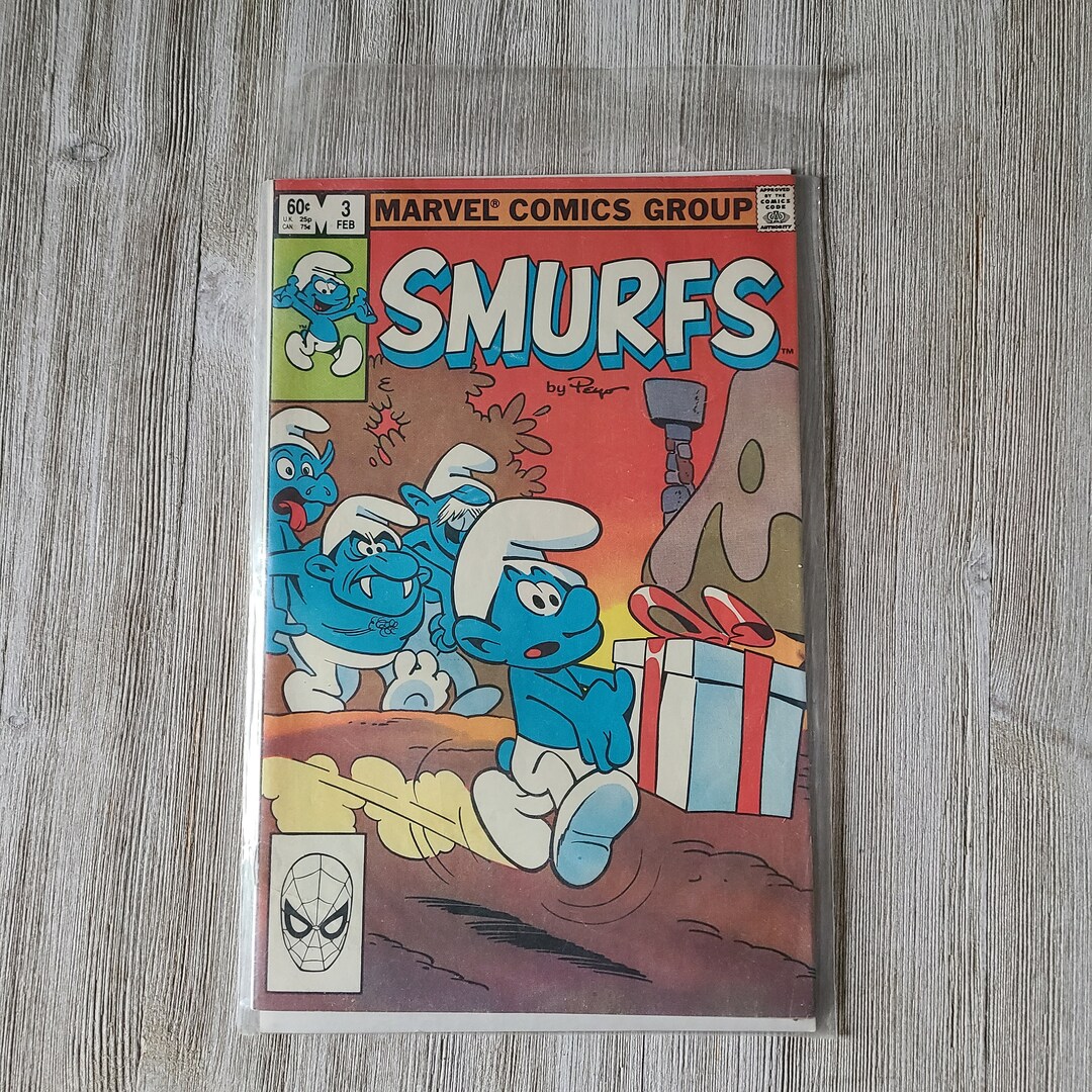 Vintage Smurfs Comic Book 1980's Smurf Comic Book Marvel Comic Group ...