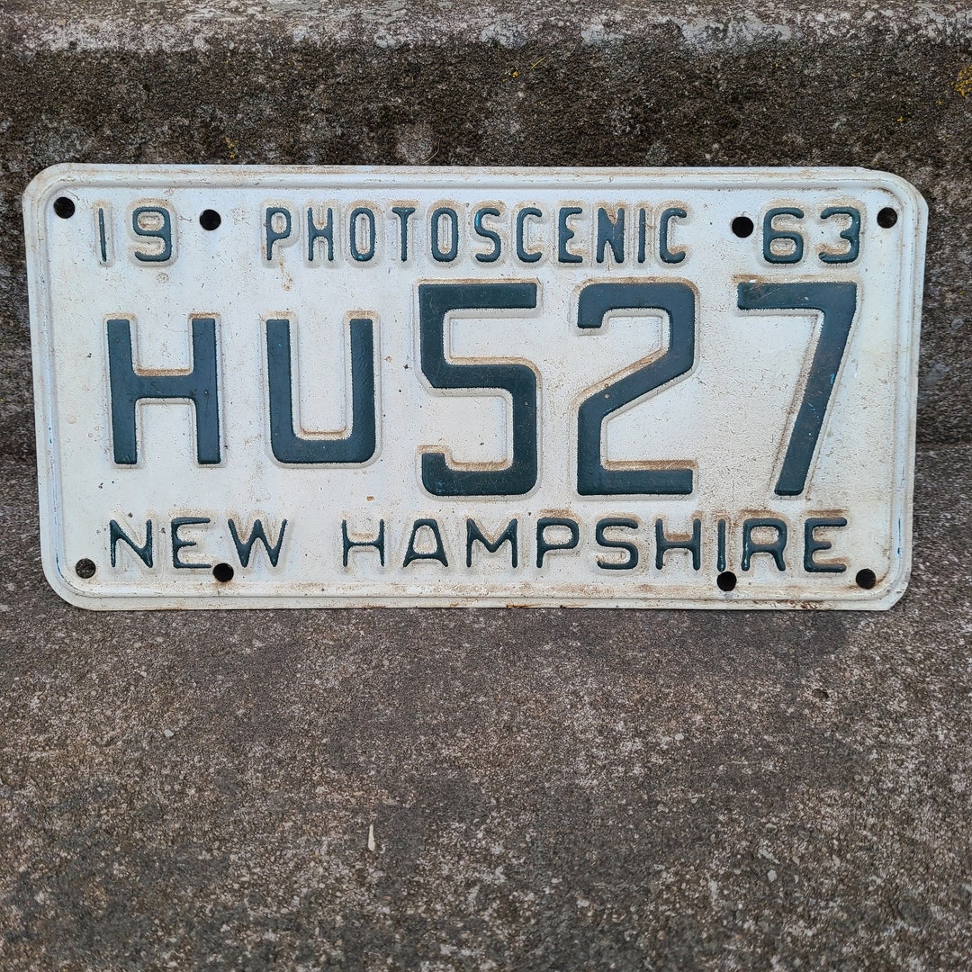 Vintage License Plate 1960s New Hampshire Automobile License Plate ...