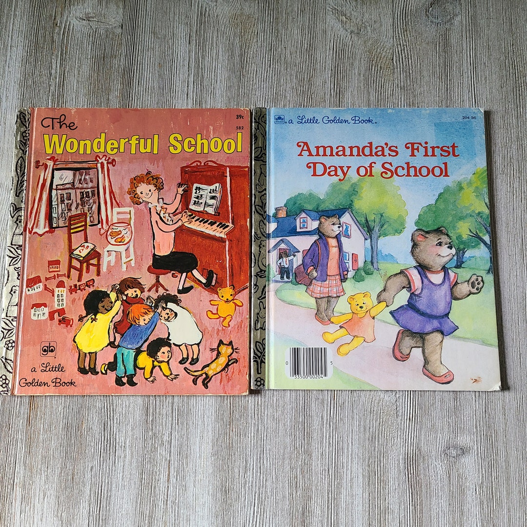 Vintage the Wonderful School Book 1970s Little Golden Book 1980s Amanda ...