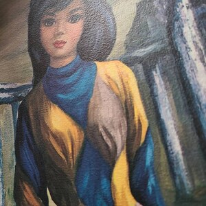 1960's Maio Lithograph Harlequin With Columns Jean Maio Stewart Print ...