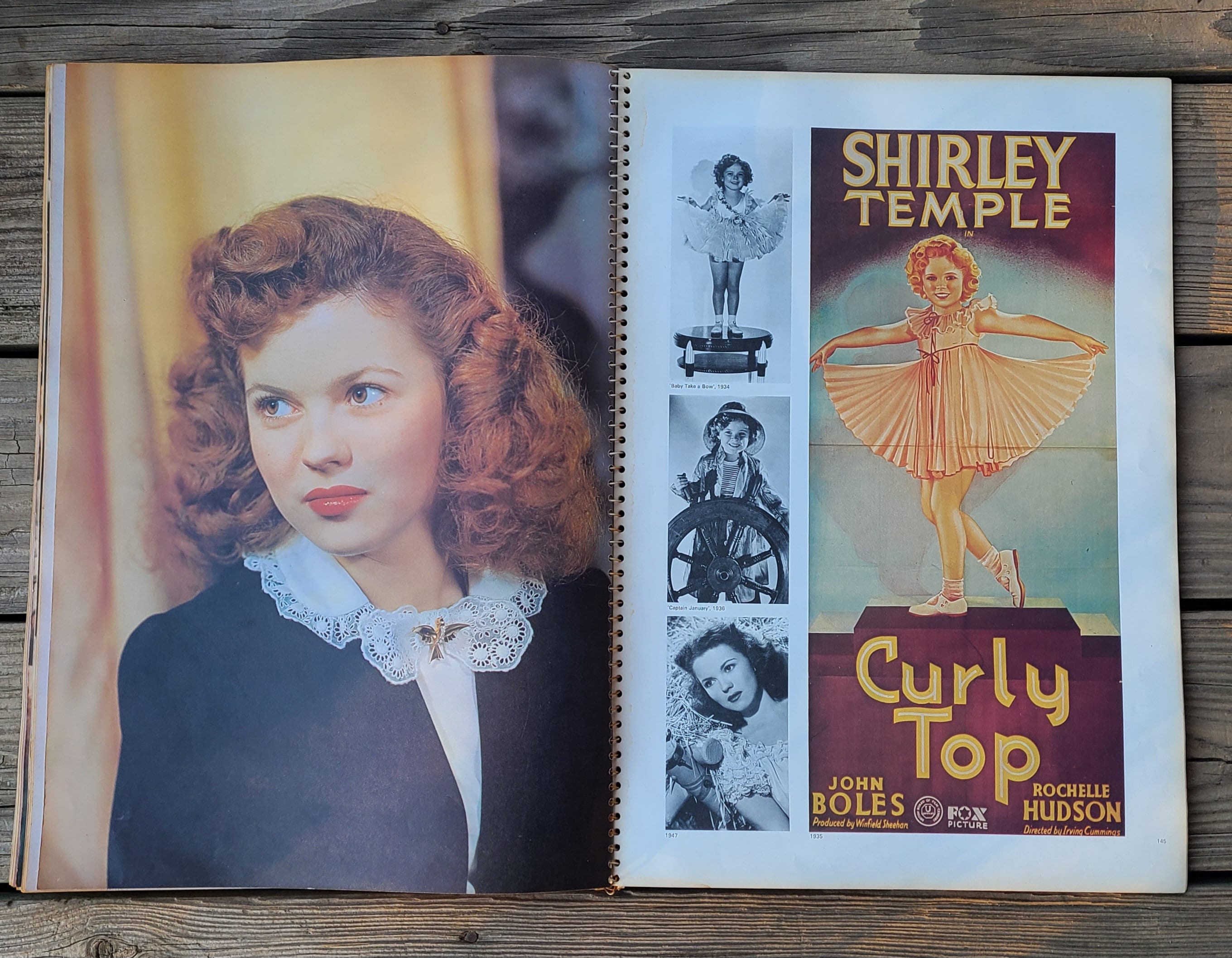 Vintage Book of 50 Hollywood Super Stars 1970's Spiral Bound Movie Star ...