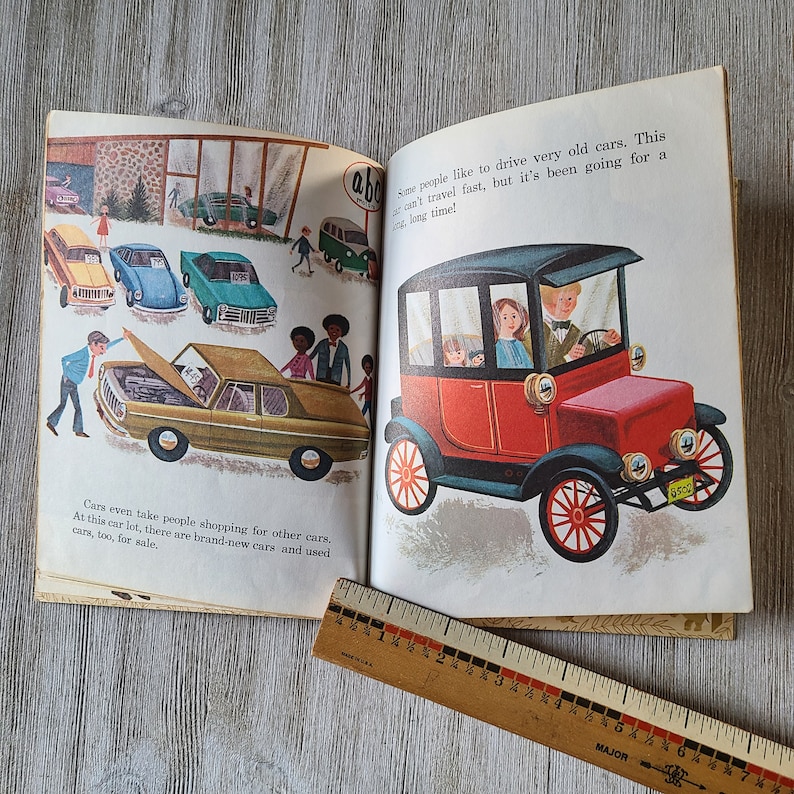 Vintage Golden Book Cars 1970s Little Golden Book Automobile Storybook ...