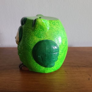 Vintage Green Owl Coin Bank 1980's Owl Bank Ceramic Coin Bank Owl Piggy ...