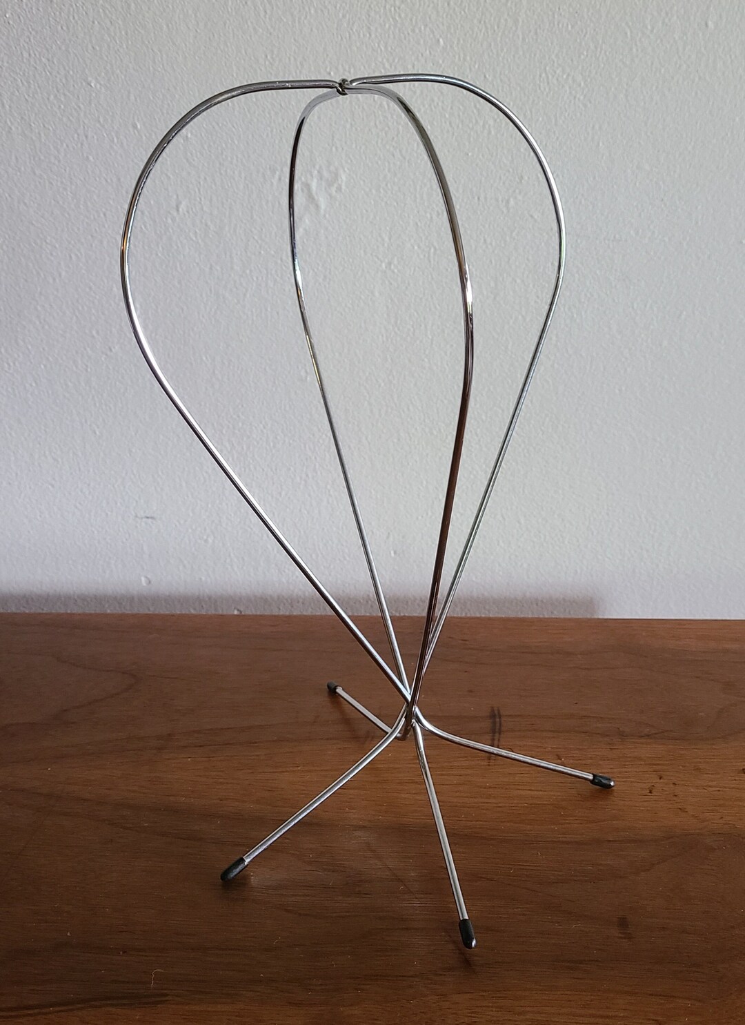 Vintage Wig Stand Chrome Wig Stand 50s Wig Holder Collapsible Wig Stand ...