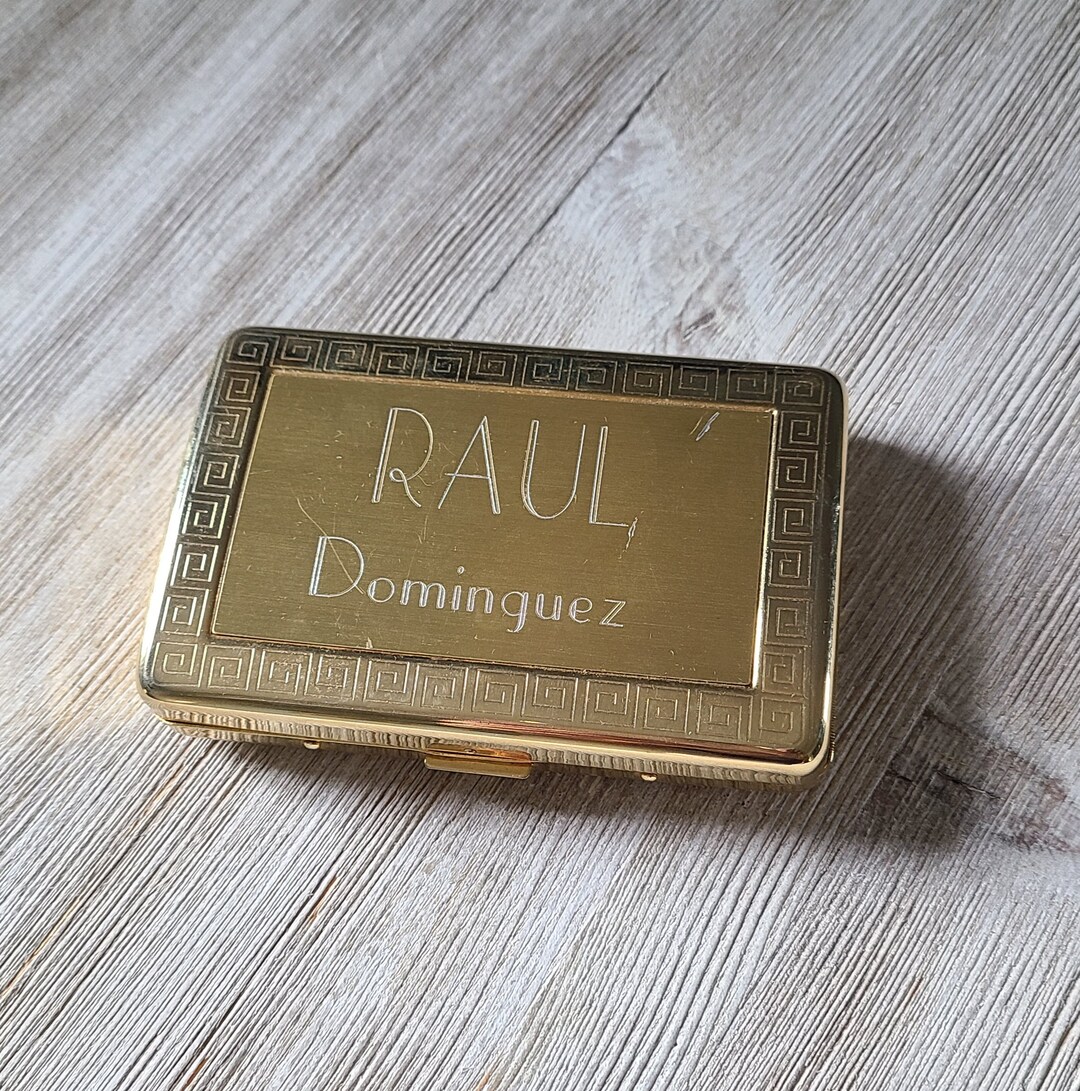 Vintage Cigarette Case Gold Metal Cigarette Holder Vintage Cigarette ...
