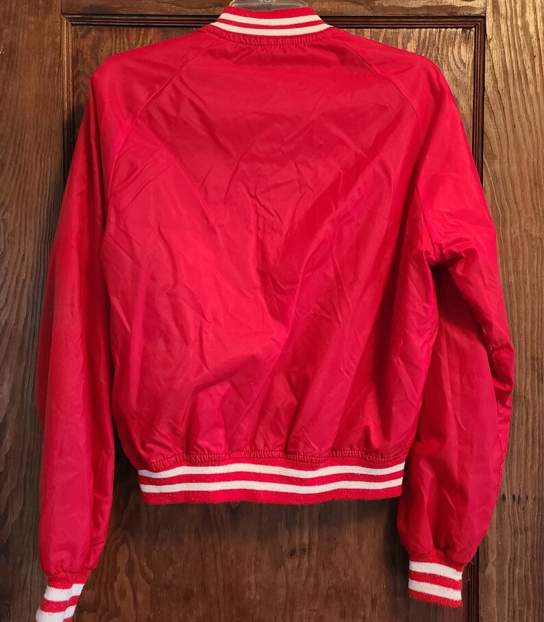 1980's Red Bomber Jacket Vintage Red Satin Jacket 80's - Etsy