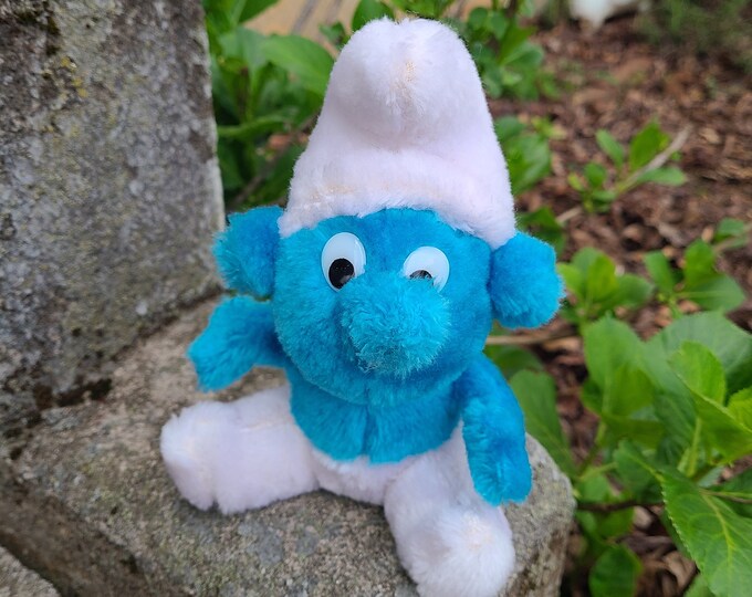 Vintage Smurf Plush Toy 1980s Smurfs Wallace Berrie & Co Plushies Smurf ...