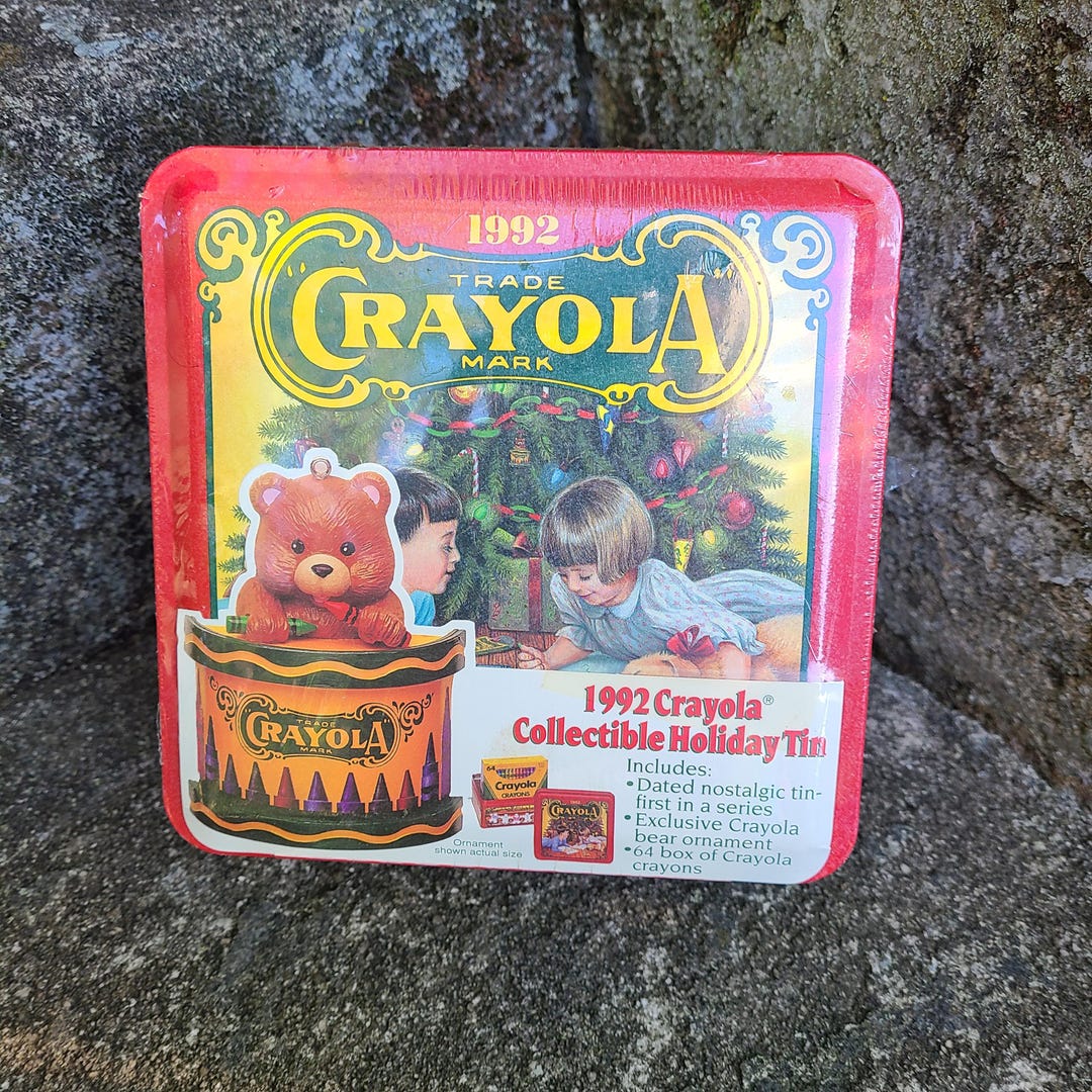 Vintage Crayola Holiday Tin 1990s Crayola Holiday Tin With Christmas ...
