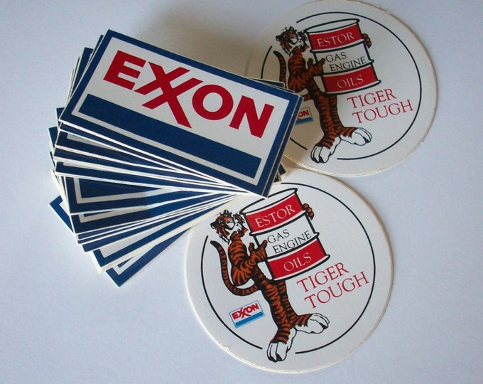 Vintage Exxon Logo Decals Stickers Set of 36 Exxon Stickers - Etsy