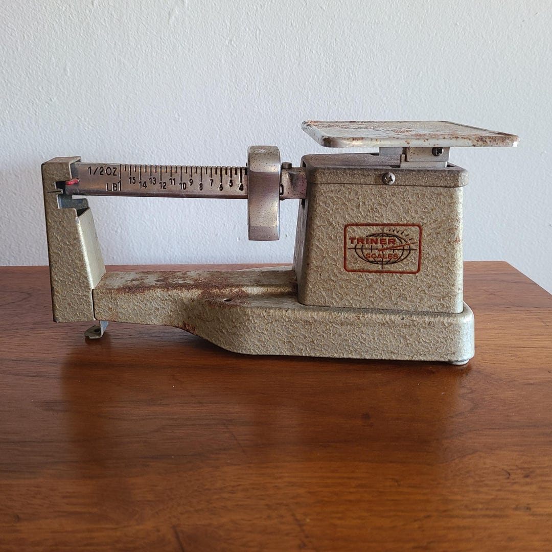 Vintage Scale 1970's Triner Scale Postal Scale Rustic Metal Desk Scale ...