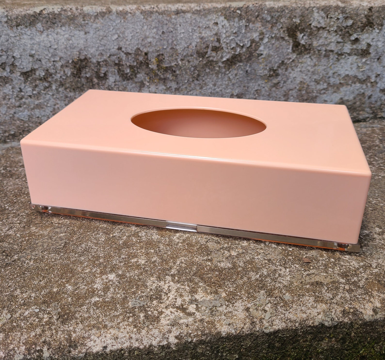 Vintage Tissue Holder 1980's Peach Tissue Box Vtg Plastic Tissue ...