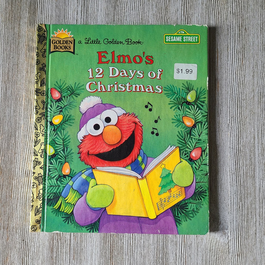 Vintage Elmo's 12 Days of Christmas Book 1990s Book A Little Golden ...
