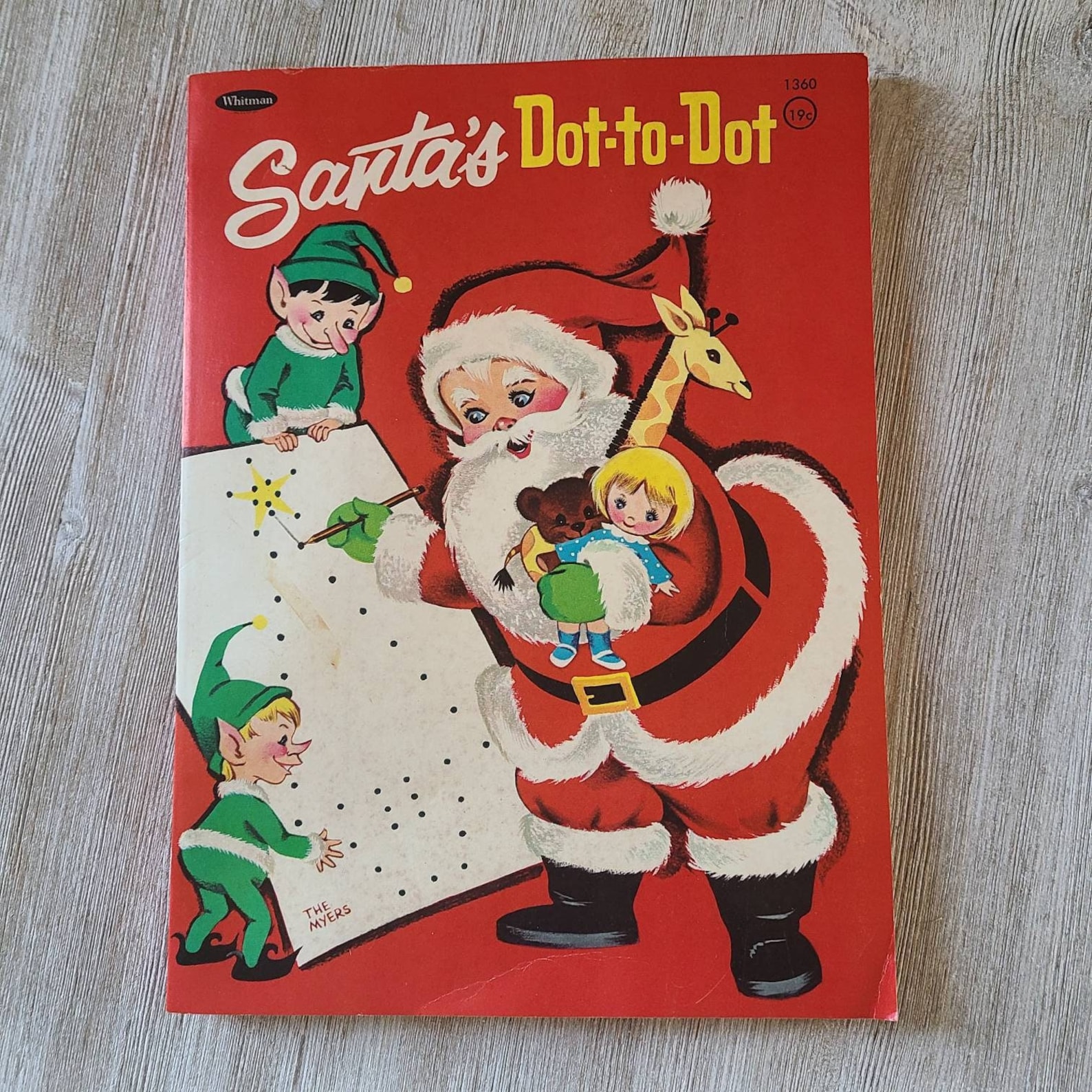1960's Santa's Dot-to-dot Coloring Book Vintage Christmas Coloring ...