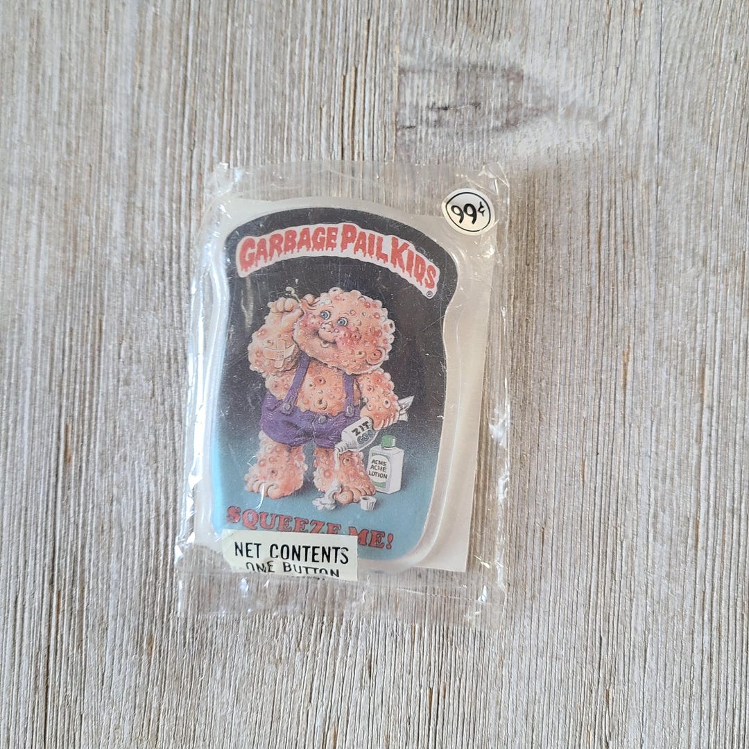 Vintage Garbage Pail Kids Pin Squeeze Me Pin 1980s Topps Chewing Gum ...
