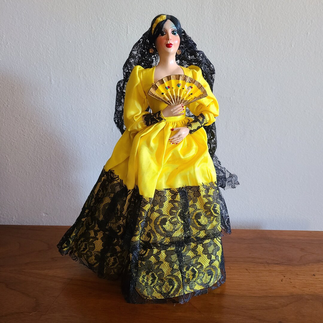 Vintage Senorita Doll 1960s Flamenco Dancer Doll 1970s Collectible ...