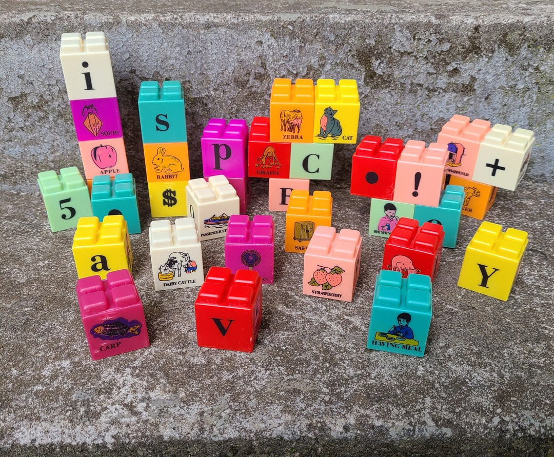 Vintage Blocks Kids Building Blocks Vintage Interlocking Building ... Vintage Blocks Kids Building Blocks Vintage Interlocking Building ...