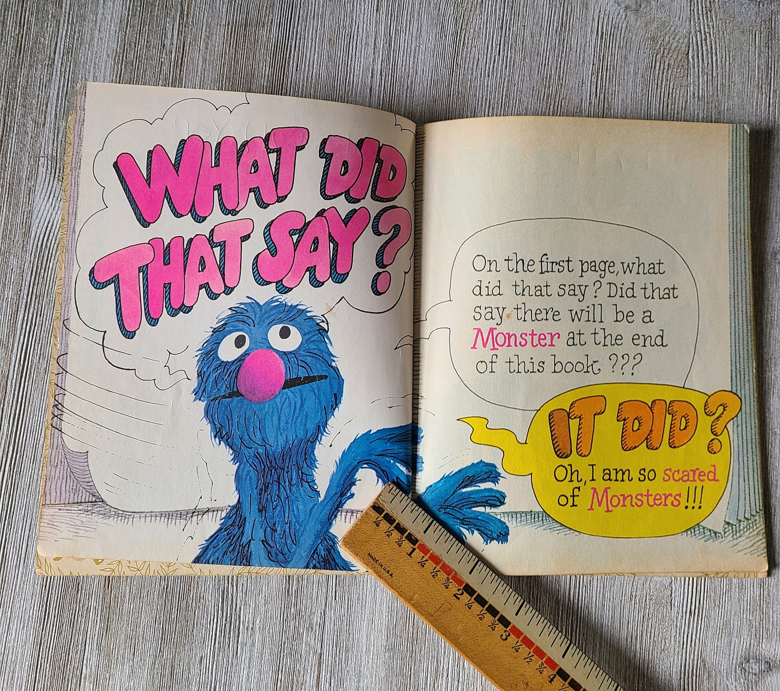 Vintage Sesame Street 1970's Little Golden Book Grover Sesame St ...