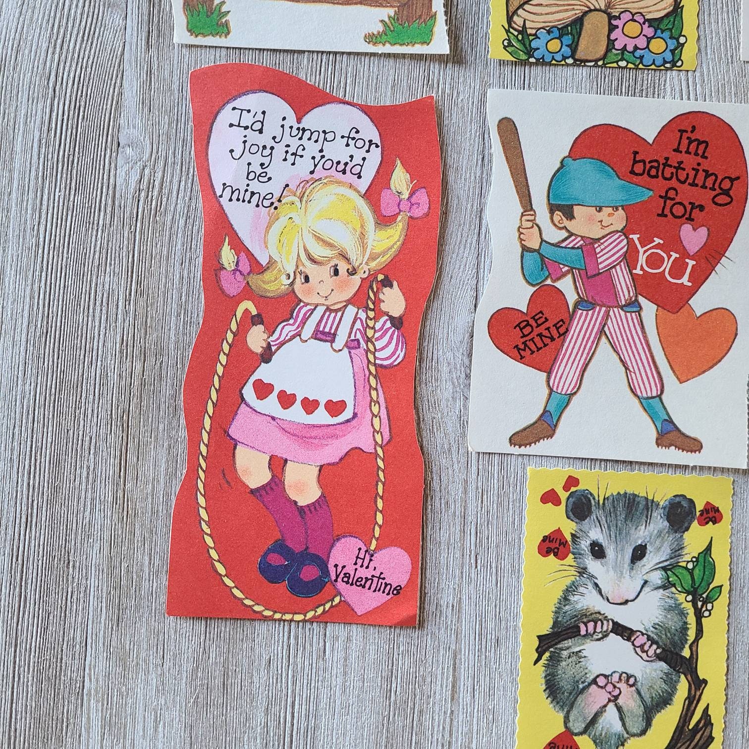 Vintage Valentine's Day Cards Set of 7 1970's Valentines Small ...