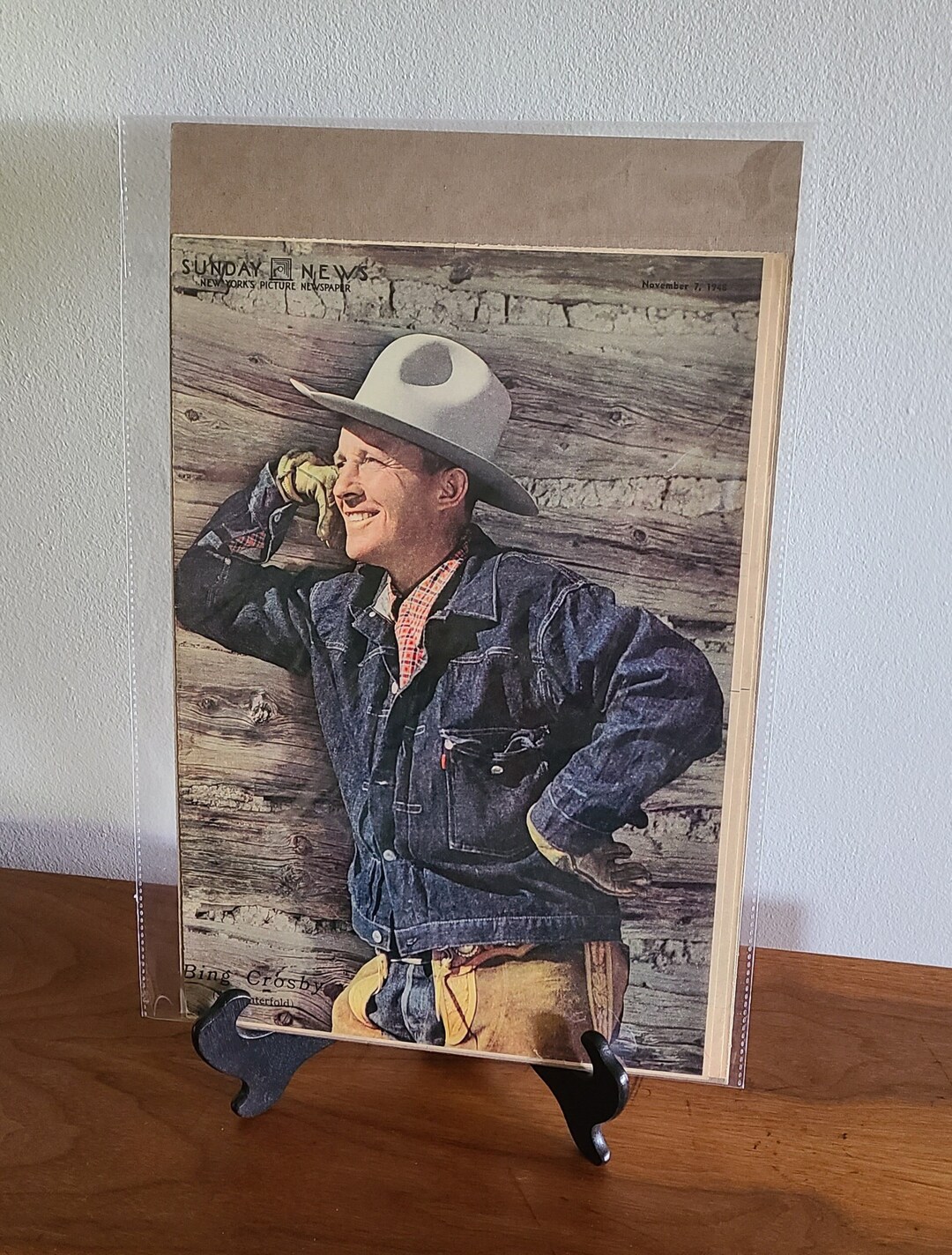 Vintage Movie Star Picture 1940's Newspaper Photo Bing Crosby Front ...