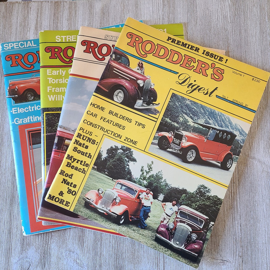 Vintage Rodder's Digest Magazine 1980's Hot Rod Magazines Lot of 4 Card ...
